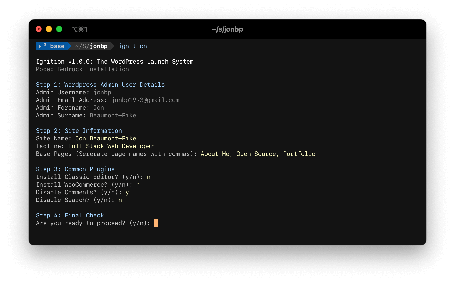 GitHub - jonbp/ignition: The WordPress Launch System